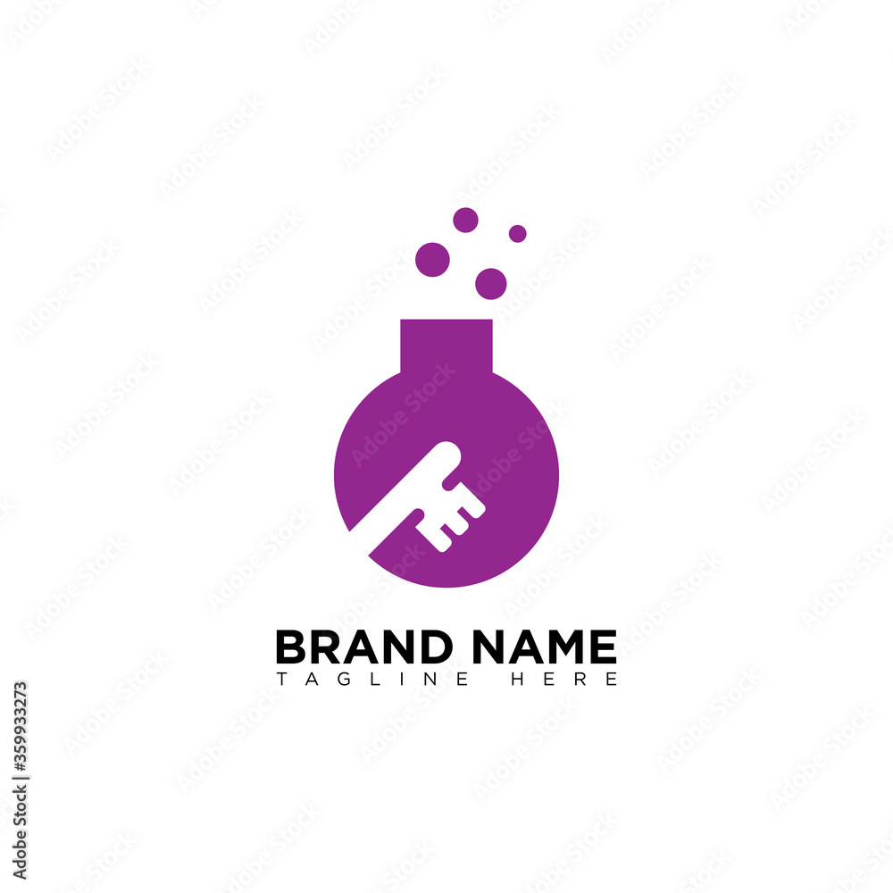 Key Lab Logo Design Template Stock Vector | Adobe Stock