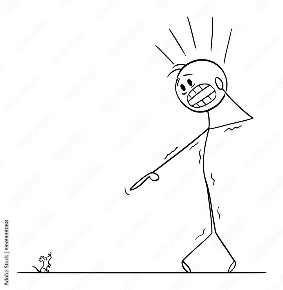 Vector cartoon stick figure drawing conceptual illustration of ...