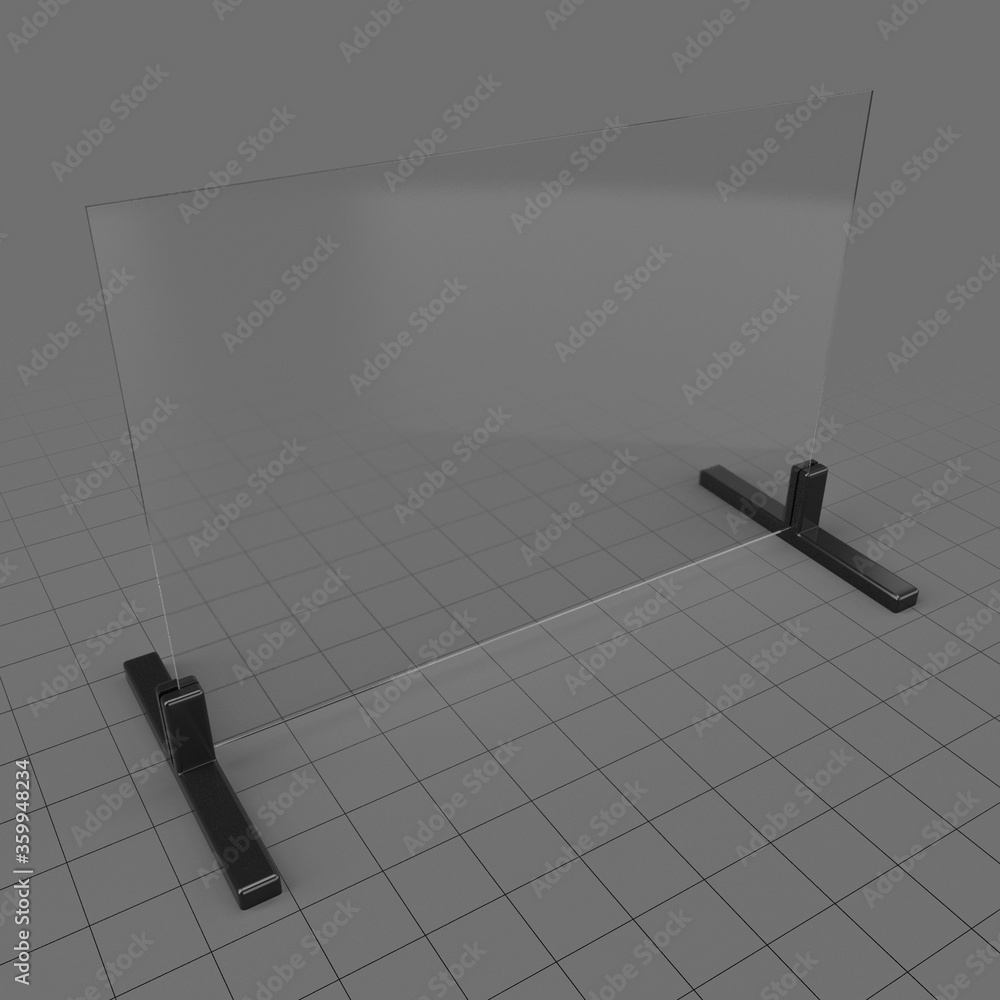 Acrylic safety barrier Stock 3D asset | Adobe Stock