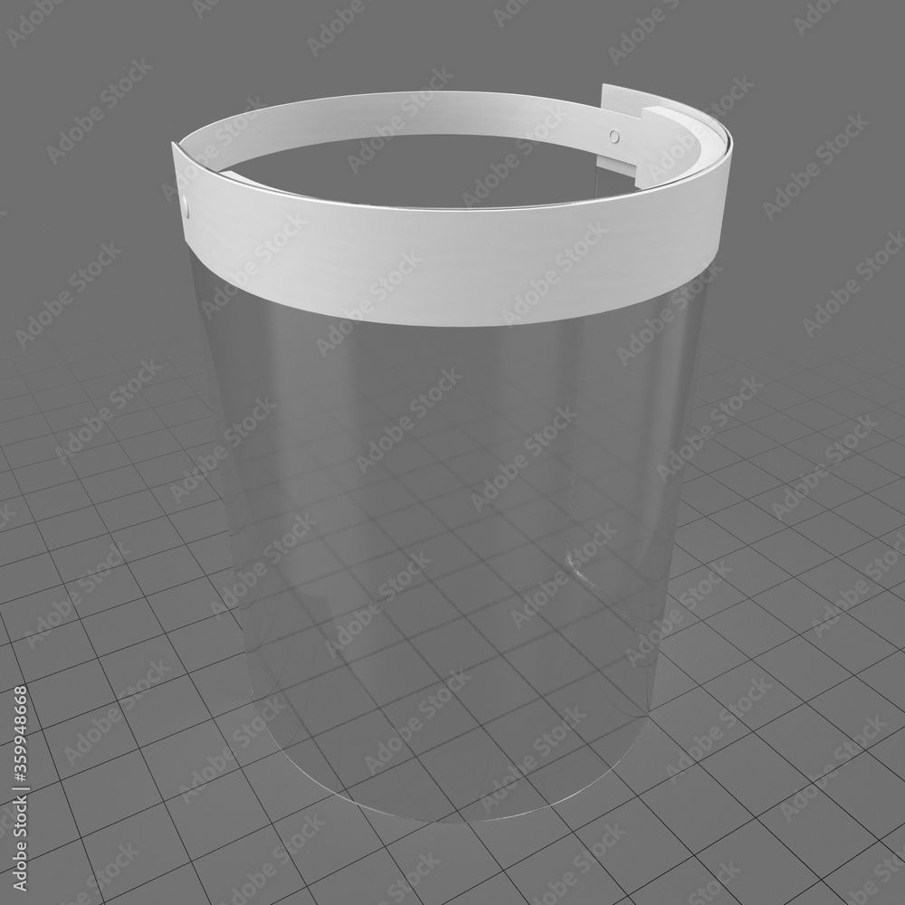 Acrylic face shield Stock 3D asset | Adobe Stock