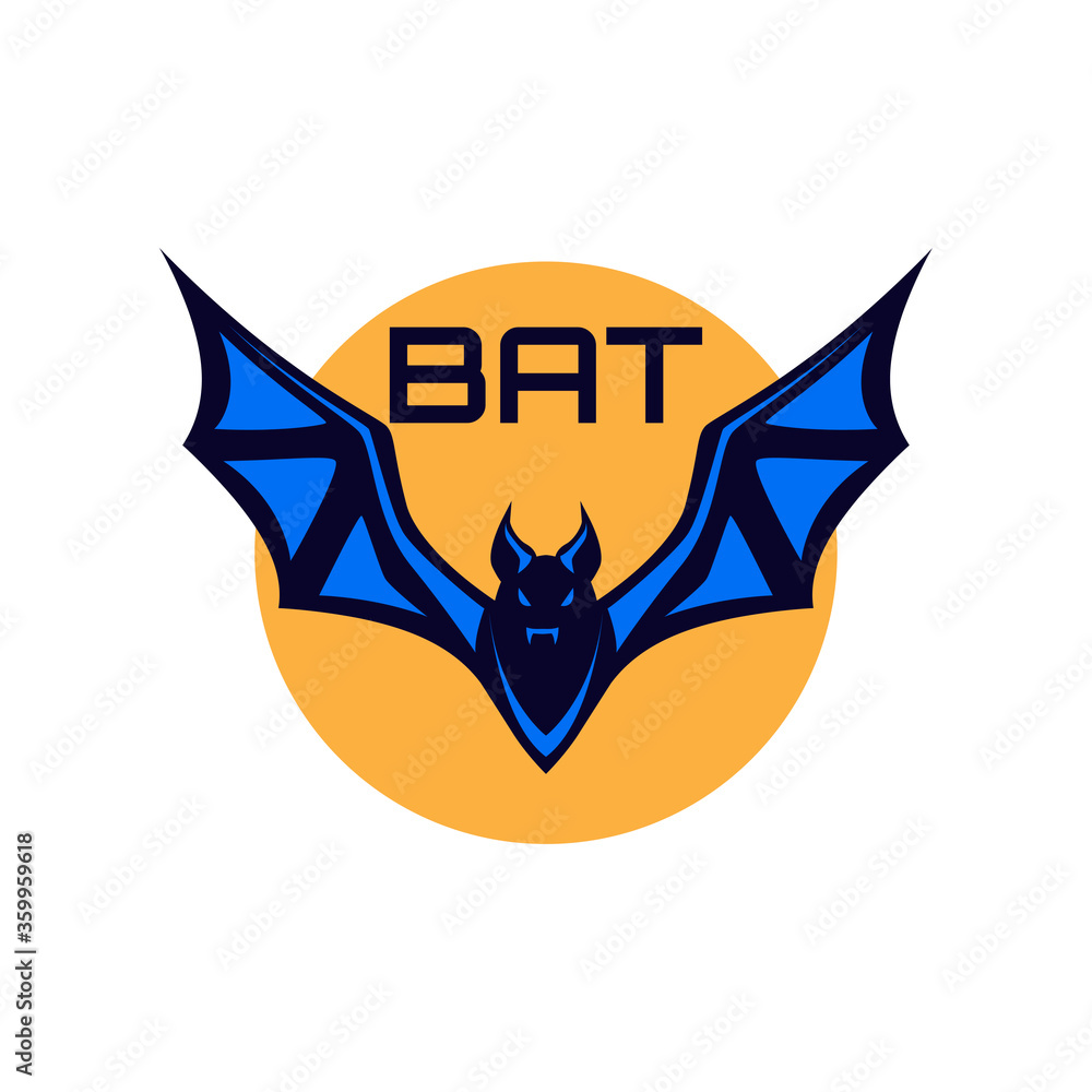 bat logo isolated on white background. vector illustration Stock Vector ...