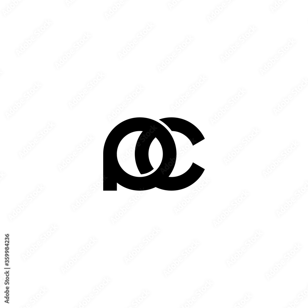 LETTER PC LOGO DESIGN CONCEPT Stock Illustration | Adobe Stock
