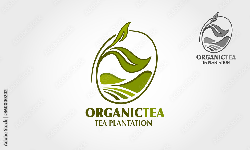 Organic Tea Plantation Vector Logo Template. A nice of tea related ...