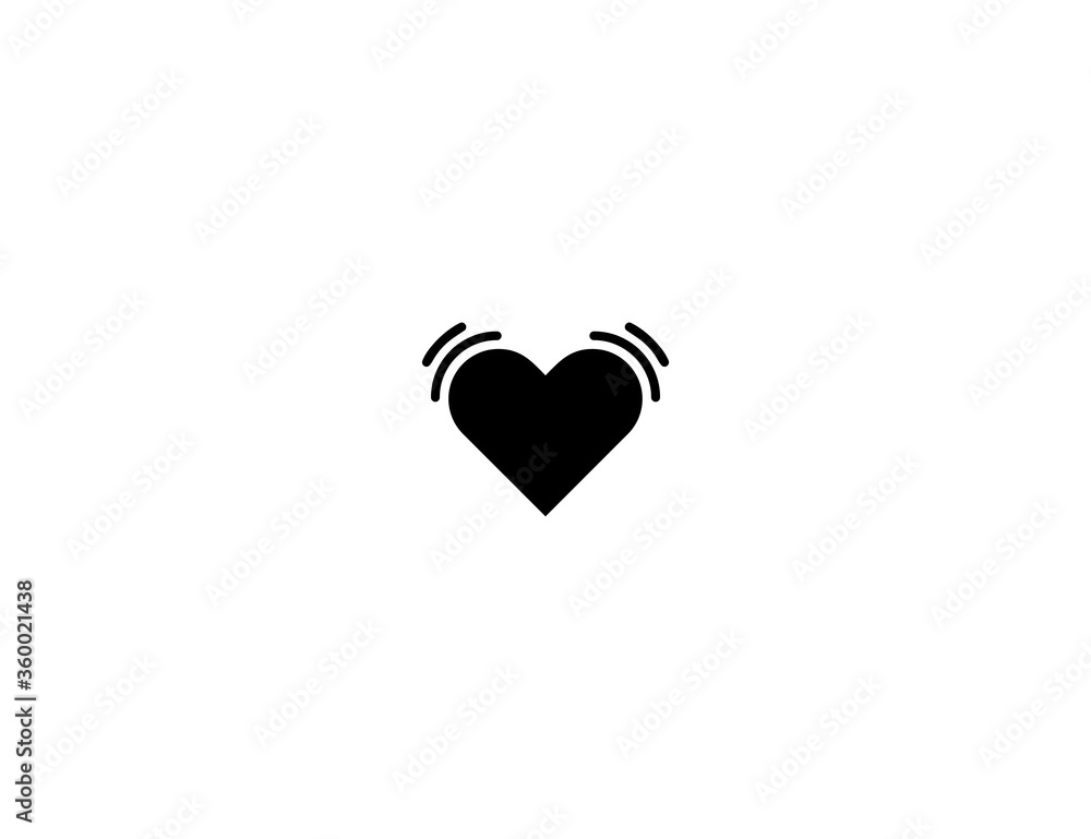 Beating Heart vector flat icon. Isolated Heartbeat emoji illustration ...