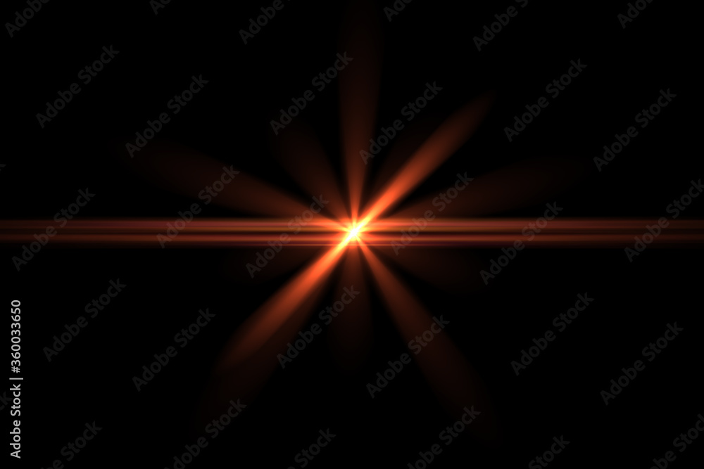 Abstract Orange Lens Flare