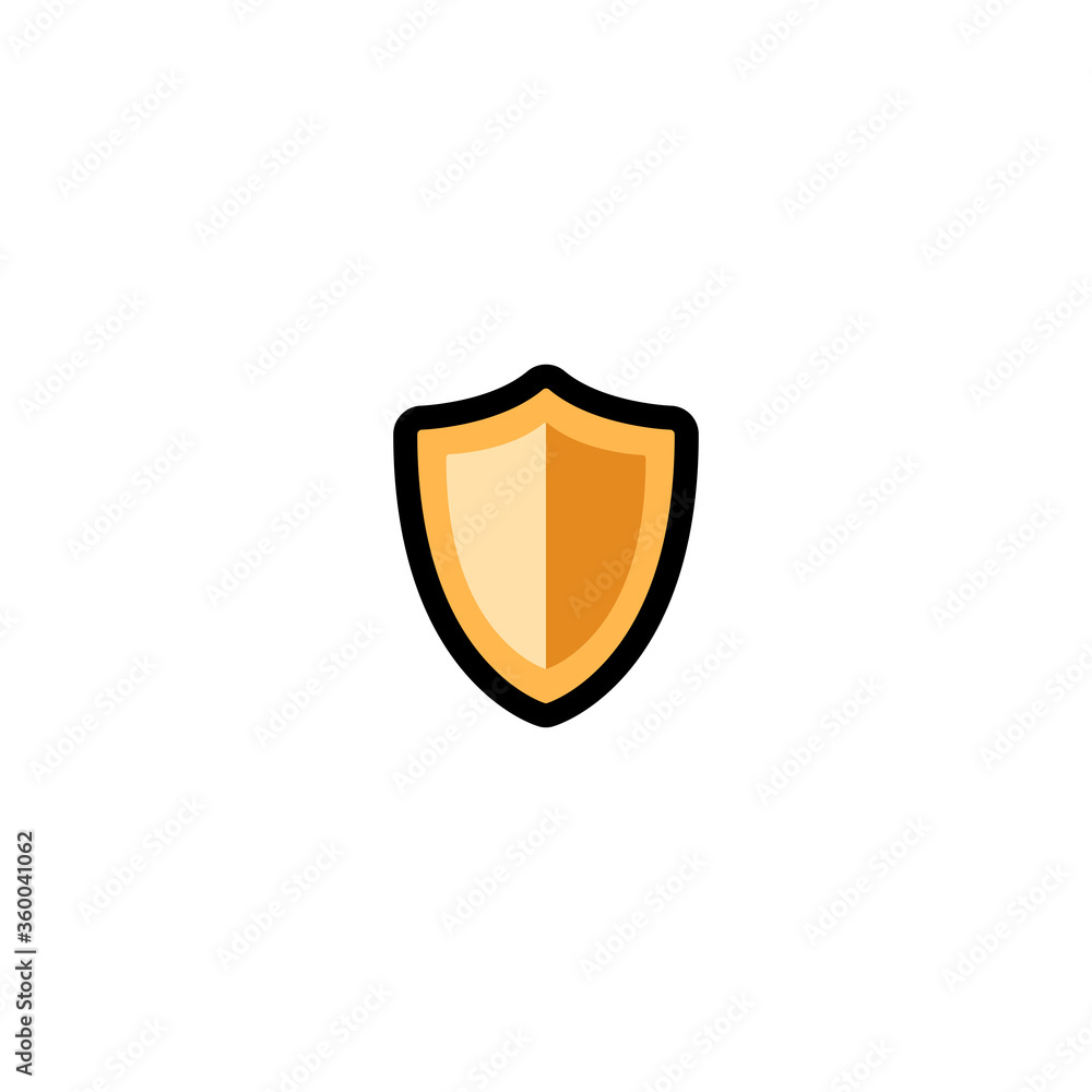 Shield Vector Icon. Heraldic Emblem Isolated Cartoon Style Emoji ...