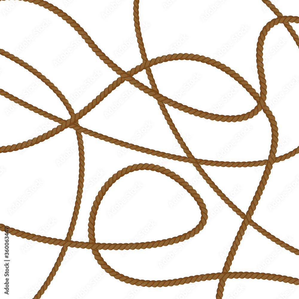 Realistic pattern with cord on white background. Cord, great design for ...