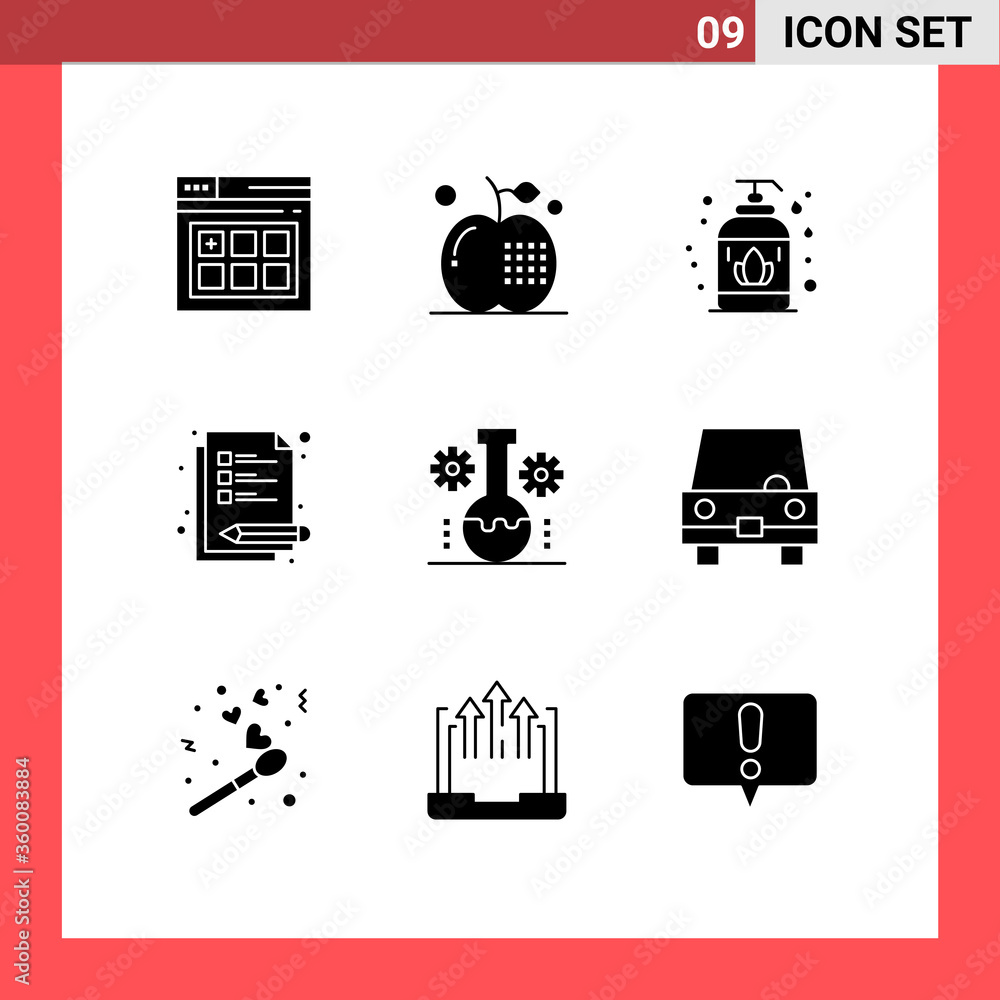 9 Creative Icons Modern Signs and Symbols of scientific research ...
