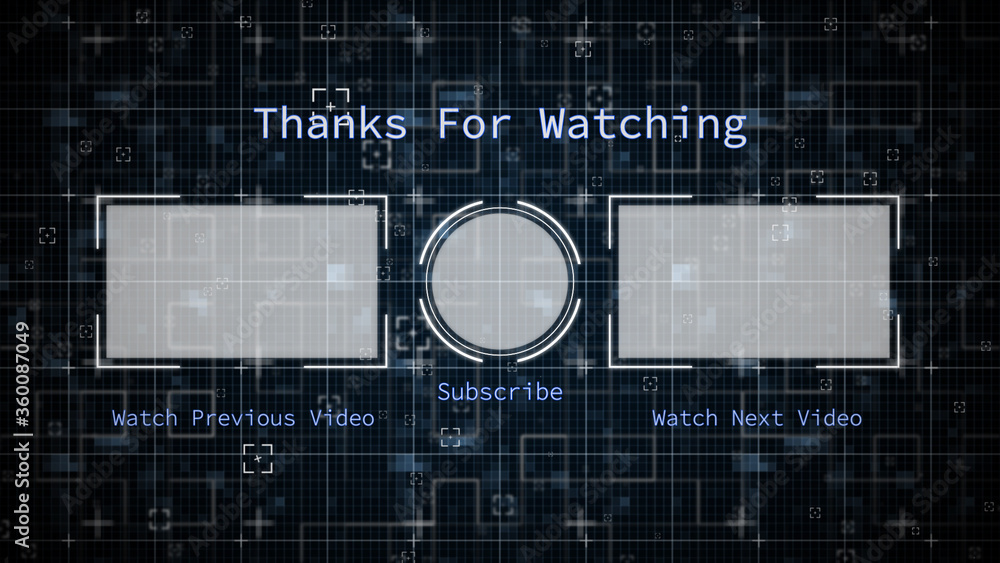 Tech Grid End Card Stock Template | Adobe Stock