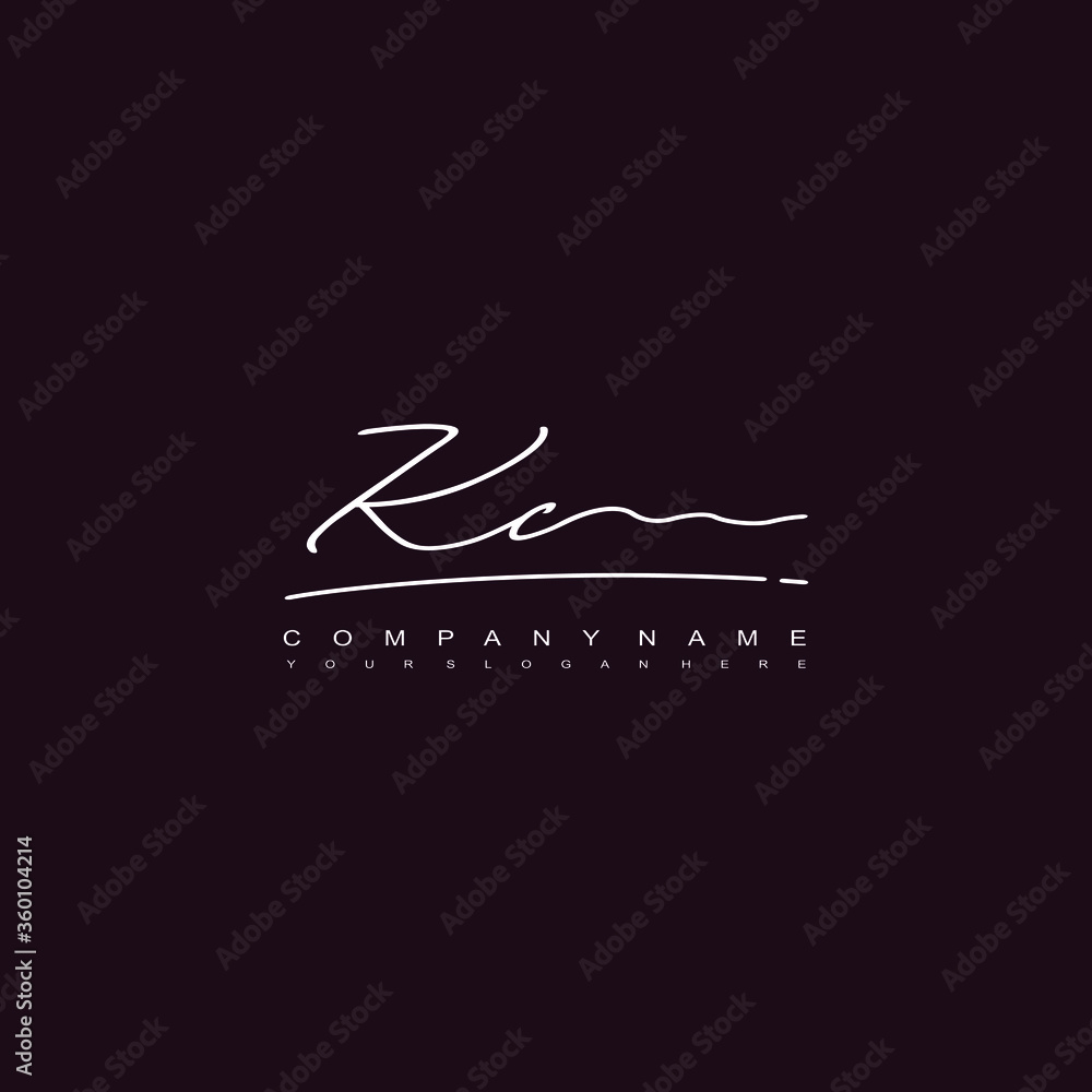 KC initials signature logo. Handwriting logo vector templates. Hand ...