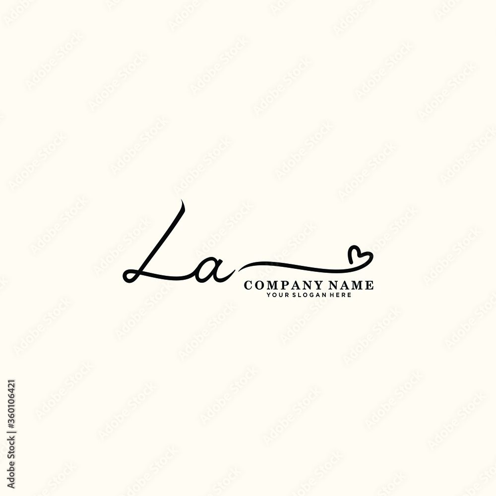 L initials signature logo. Handwriting logo vector templates. Hand ...