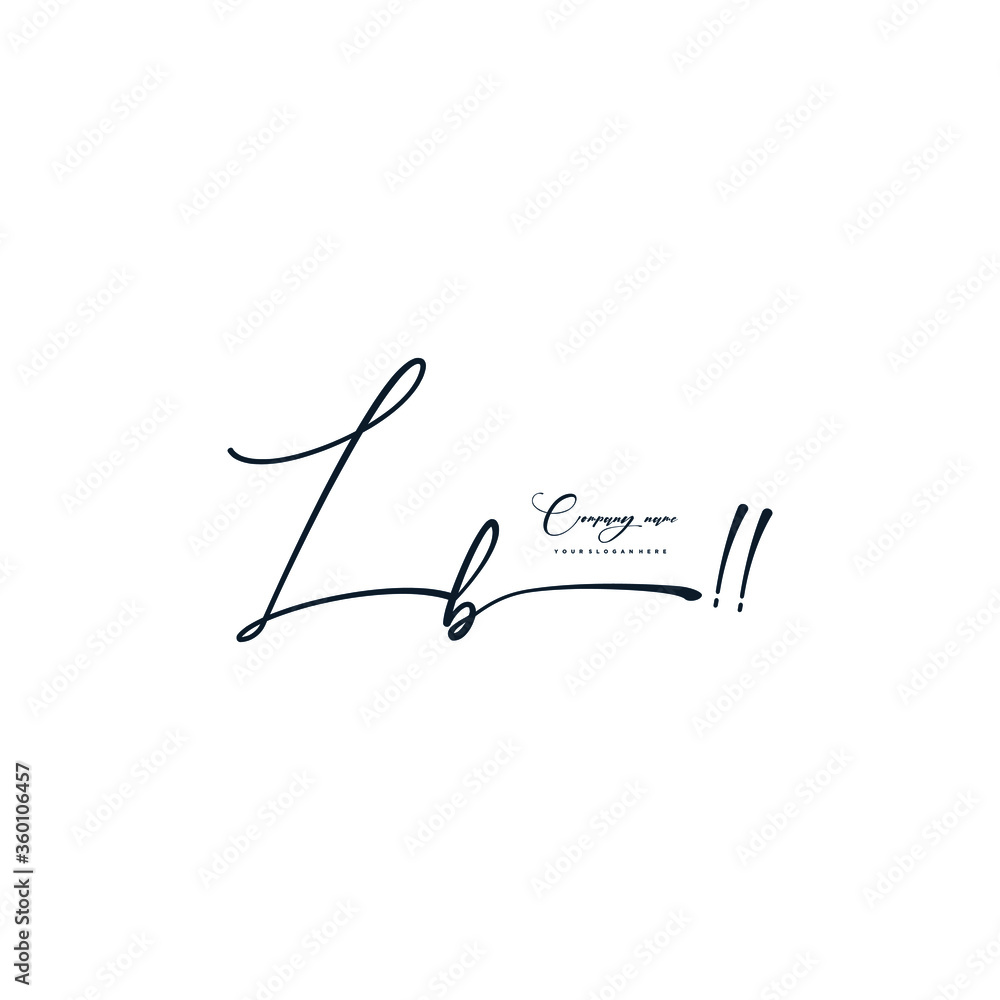 LB initials signature logo. Handwriting logo vector templates. Hand ...