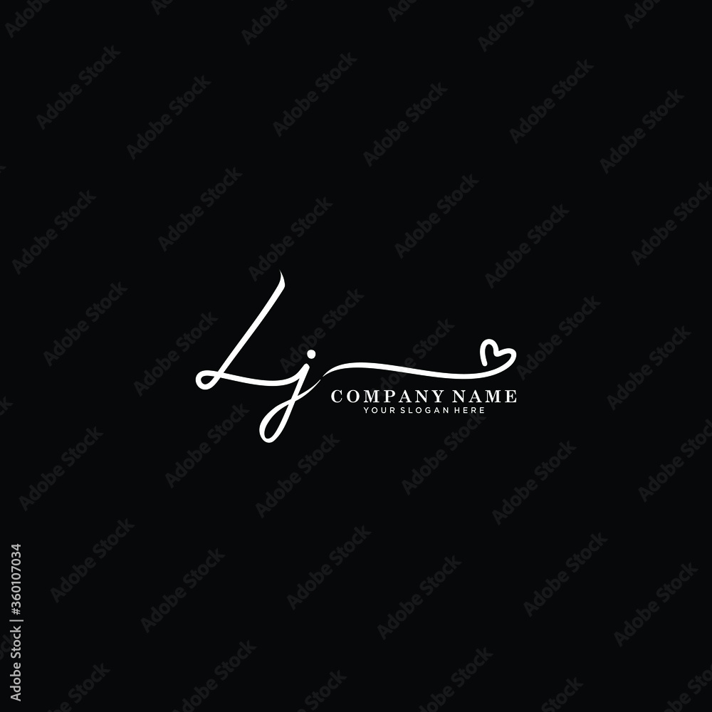 LJ initials signature logo. Handwriting logo vector templates. Hand ...