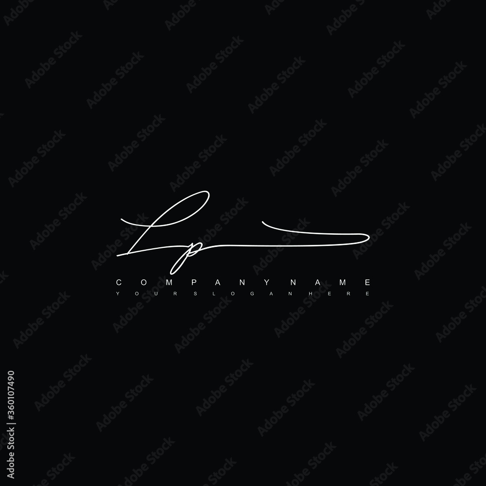 LP initials signature logo. Handwriting logo vector templates. Hand ...