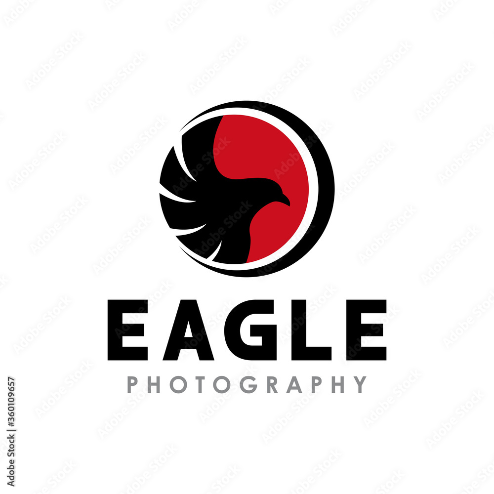 Eagle Photography Logo. Eagle Drone Camera Logo Design Stock Vector ...