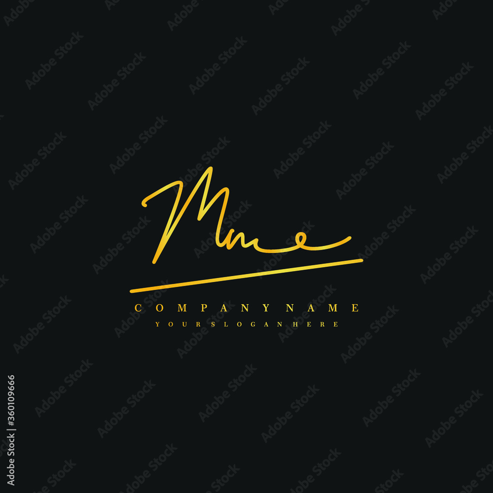 MN initials signature logo. Handwriting logo vector templates. Hand ...