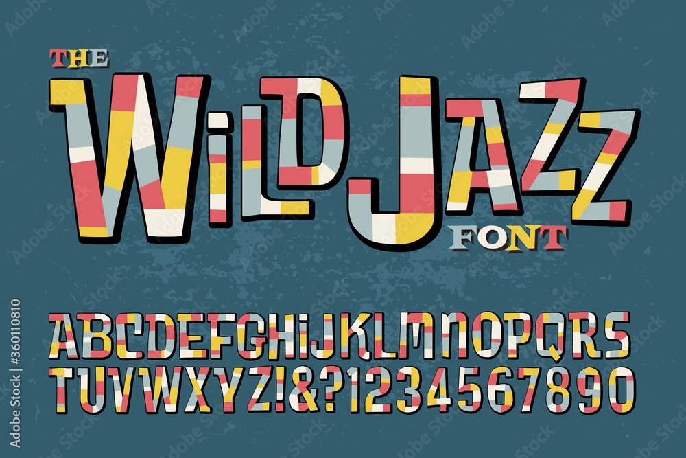A Colorful, Wild and Bouncy Retro Alphabet that is Reminiscent of Jazz ...