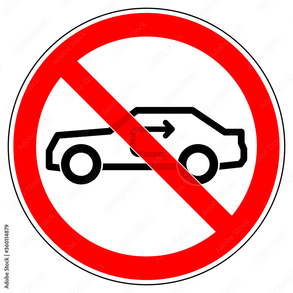 srr584 SignRoundRed - german: Verbotszeichen - Auto Klimaanlage: Umluft ...
