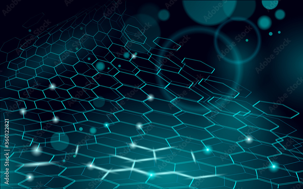 3D nanotechnololy graphene texture cyberspace. Nano fiber chemical ...