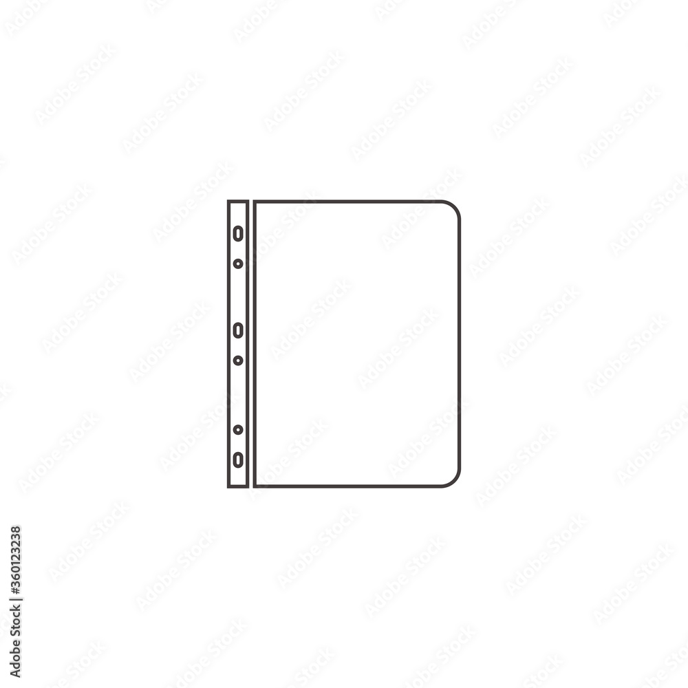 A4 Size Plastic Sheet Folder Icon Isolated On White Background ...
