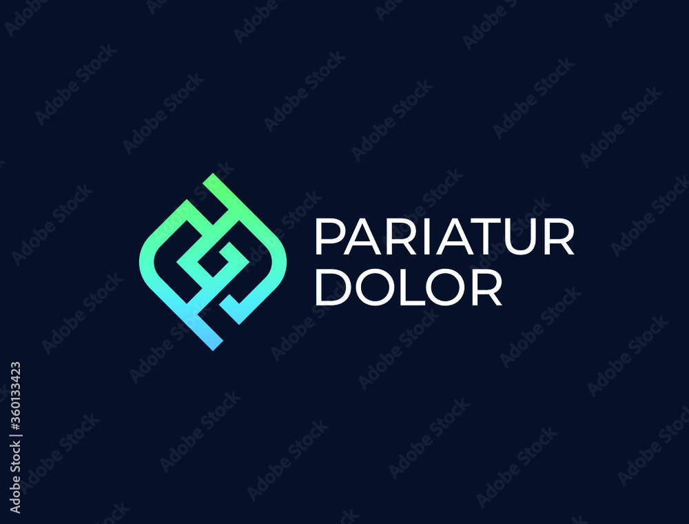 PD. Monogram of Two letters P&D. Luxury, simple, minimal and elegant PD ...