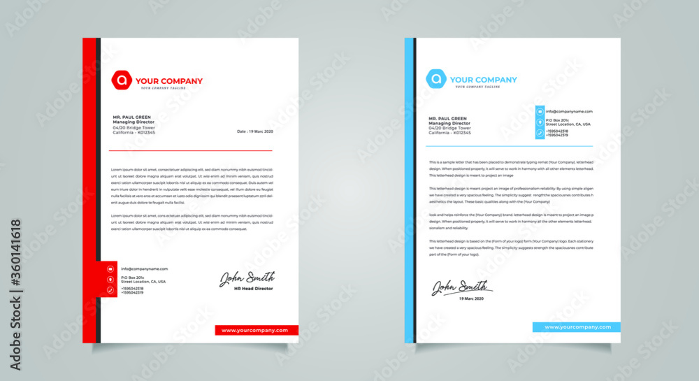 Abstract Letterhead Design Modern Business Letterhead Design Template ...
