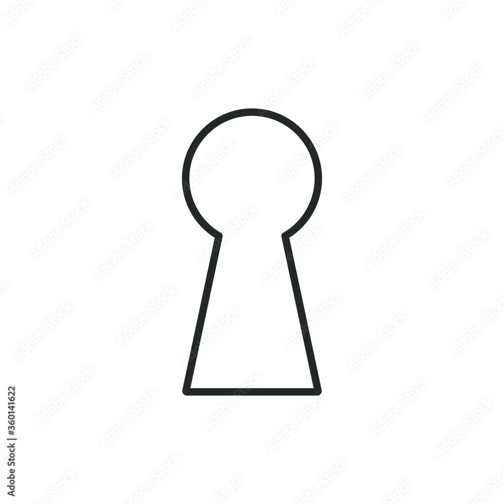 Keyhole icon shape. Safety lock logo symbol sign. Vector illustration ...