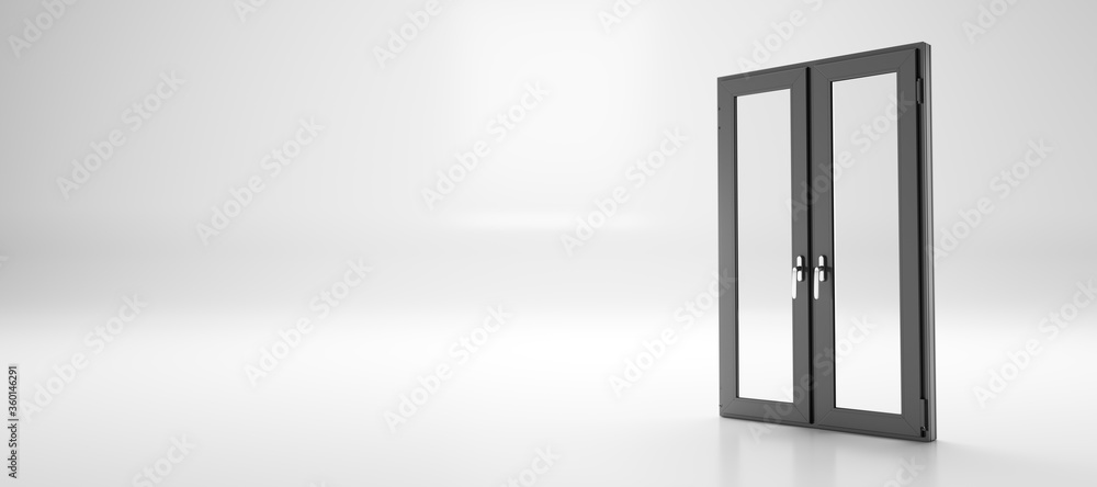 New clear and clean PCV window on white background Stock Illustration ...