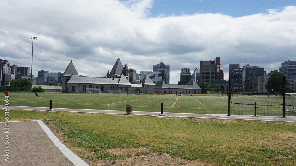 Montreal, QC/ Canada - 6/24/2020: a combination of old and modern ...