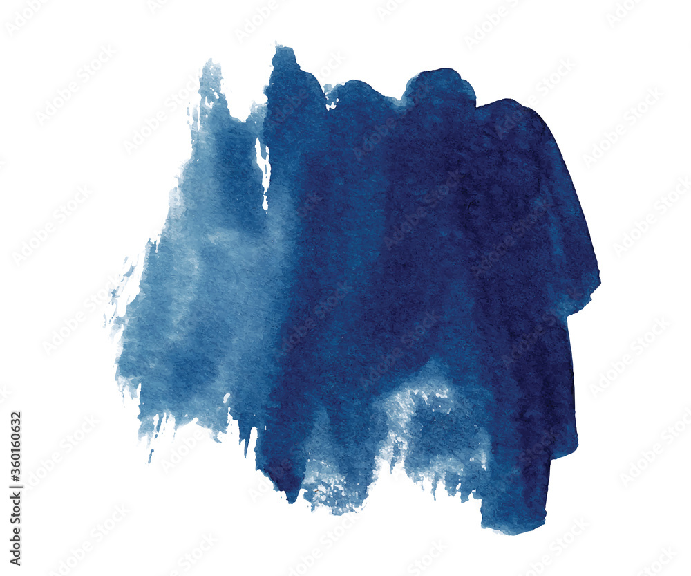 Abstract watercolor classic blue shapes on white background. Color ...