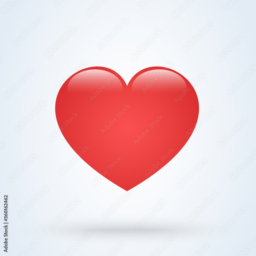 Heart Love Emoji Icon Object. Symbol Gradient Art Design Cartoon ...