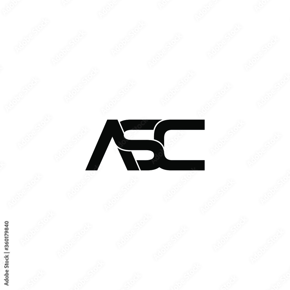 asc letter original monogram logo design Stock Vector | Adobe Stock