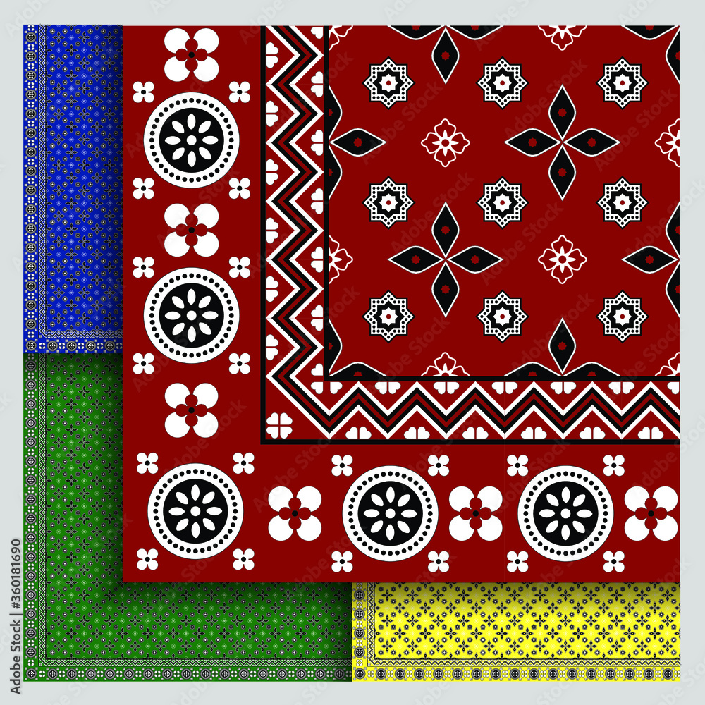 Ajrak Shawl - Sindhi Culture Fabric Pattern - Traditional Indus Valley ...