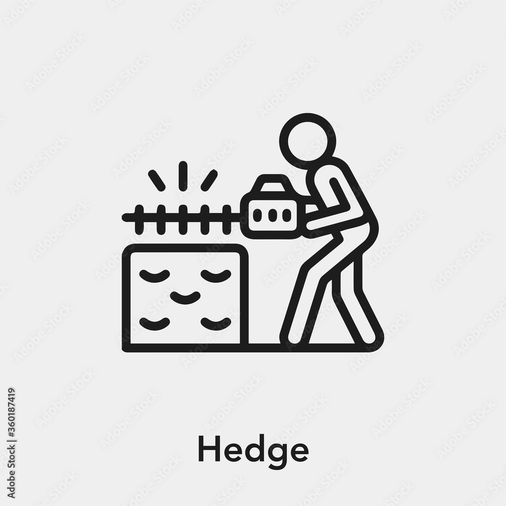 hedge icon vector. Linear style sign for mobile concept and web design ...