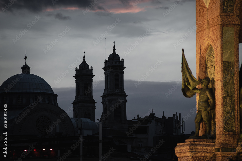 Istanbul - Turkey - 01/24/2019: Hagia Triada Greek Orthodox Church in ...