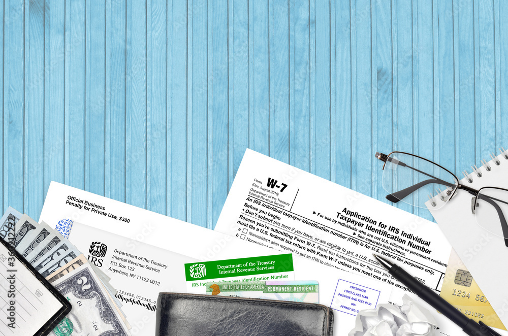 IRS form W-7 Application for IRS individual taxpayer identification ...