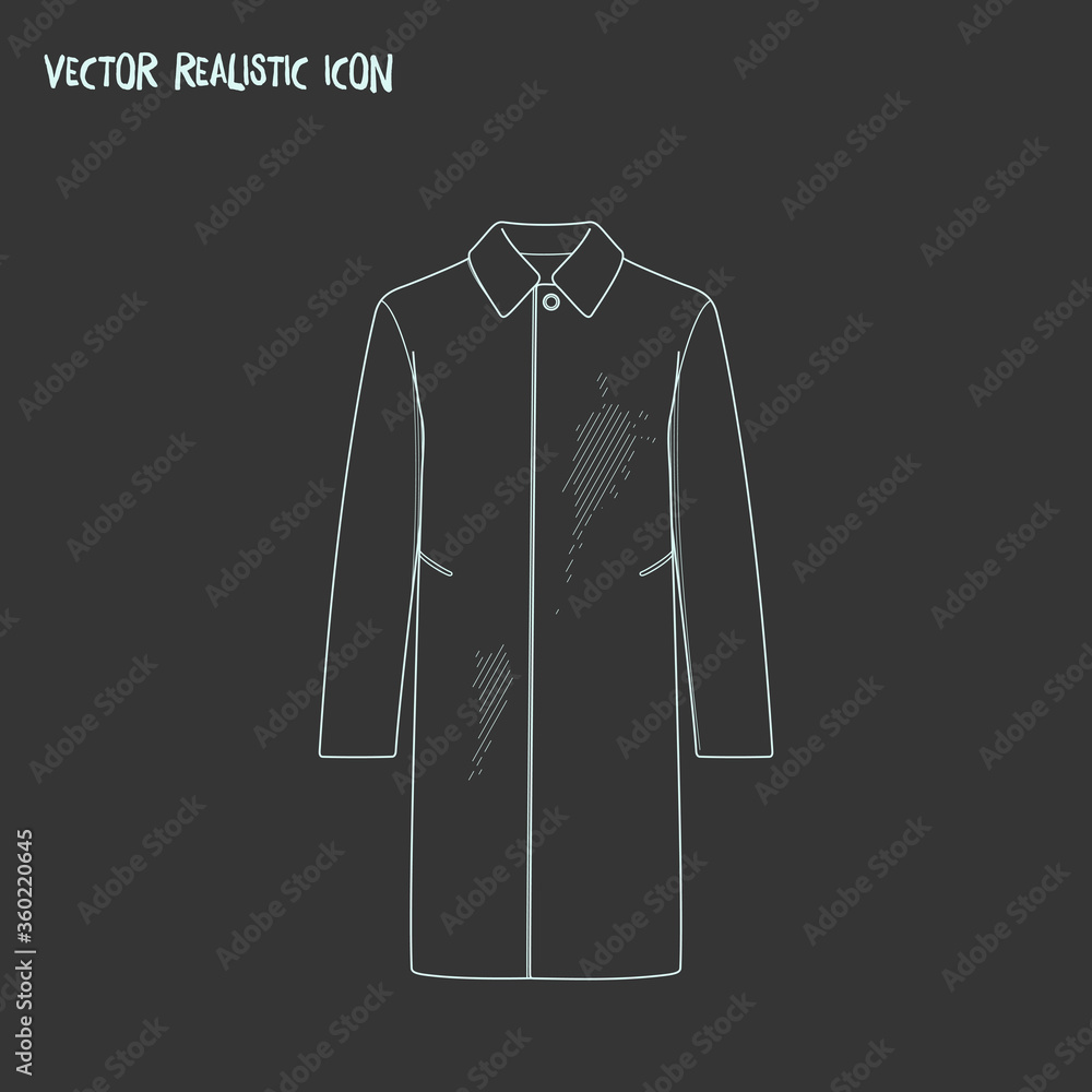 Dirty coat icon line element. Vector illustration of dirty coat icon ...