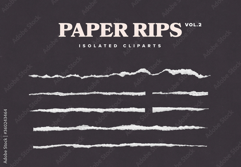 Isolated Paper Rip Art Kit Stock Template | Adobe Stock