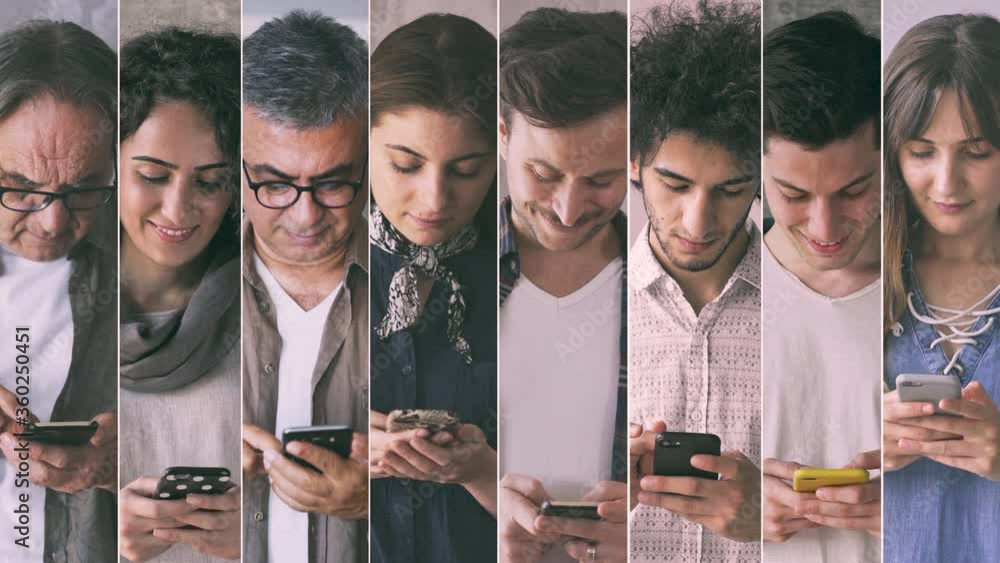 People using the mobile phone Stock Video | Adobe Stock