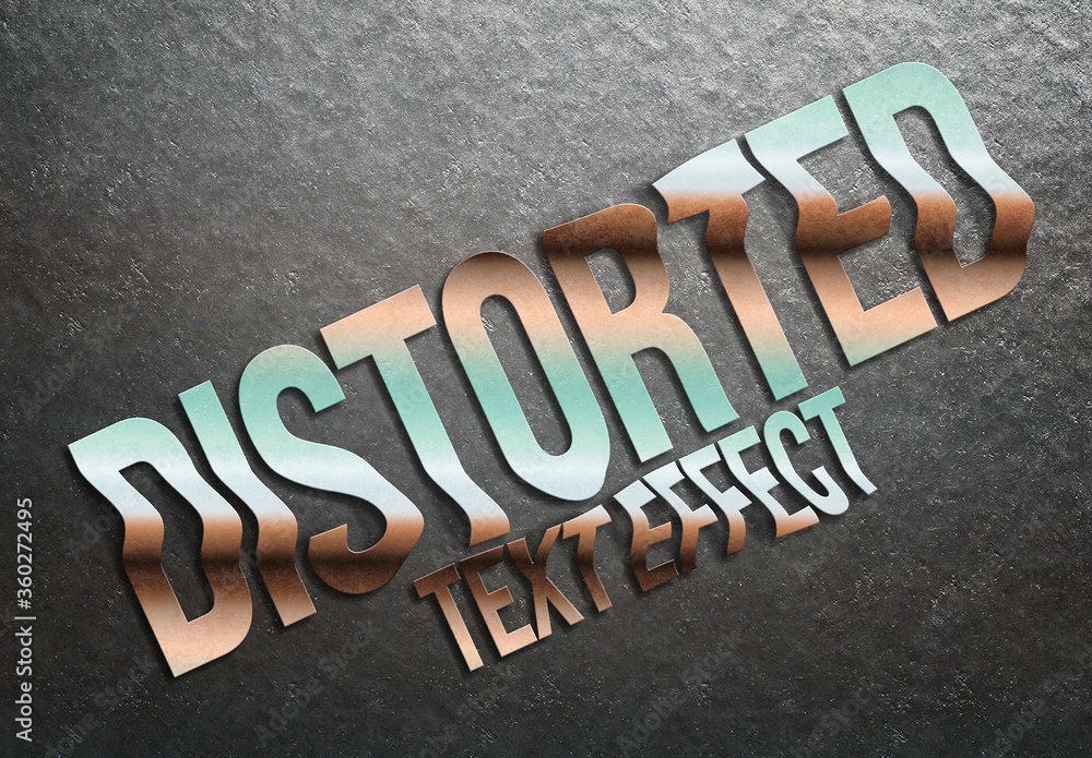 Rippled Text Effect Mockup Stock Template | Adobe Stock