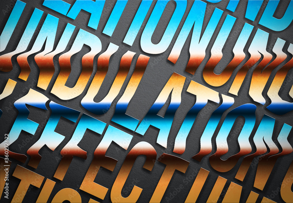 Rippled Text Effect Mockup Stock Template | Adobe Stock