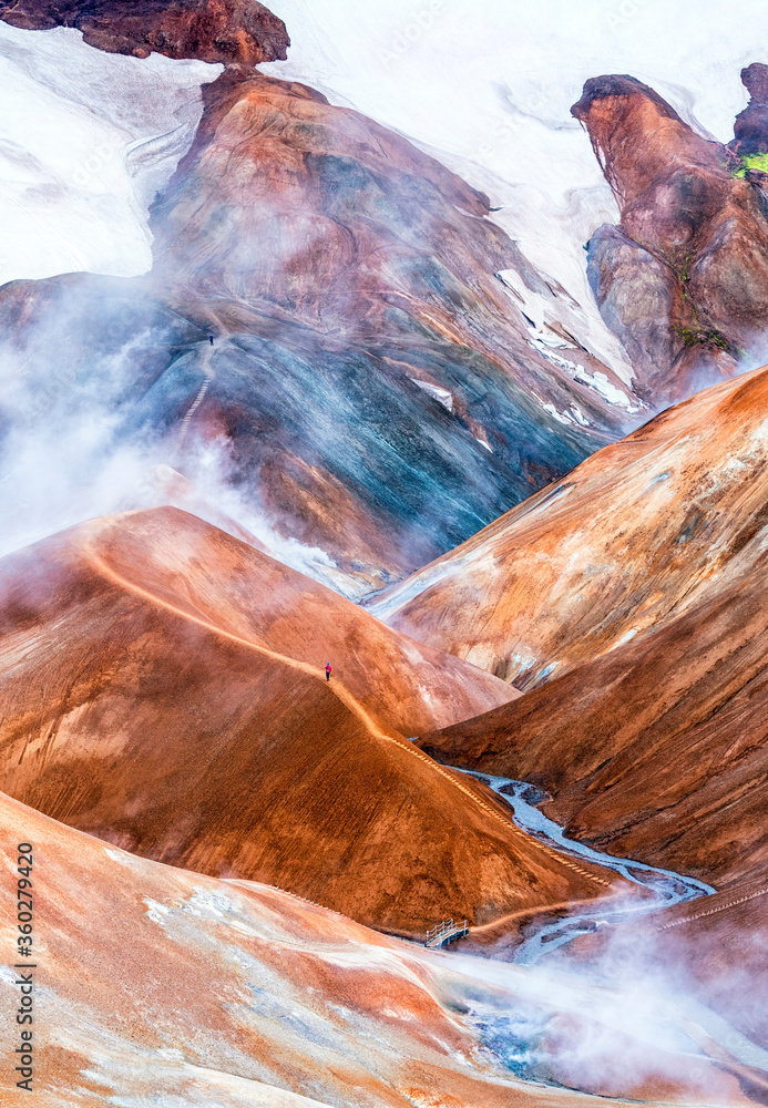 Hveradalir, or ‚Äö√Ñ√∫the valley of hot springs‚Äö√Ñ√π, one of the ...