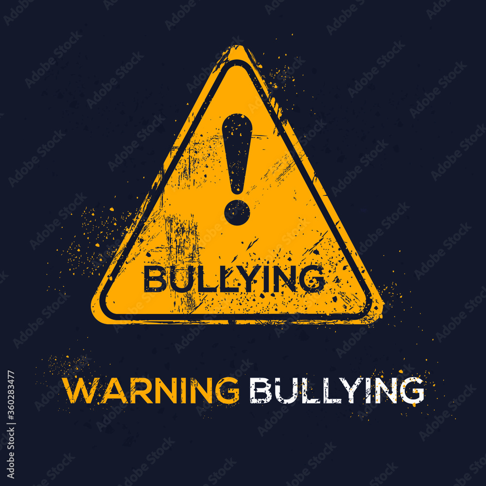 Warning sign (bullying), vector illustration. Stock Vector | Adobe Stock