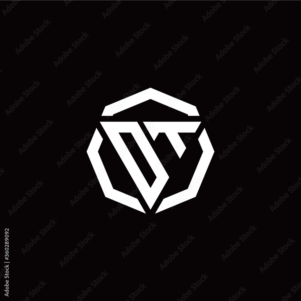 O T Initial triangle logo with polygons inside Stock Vector | Adobe Stock