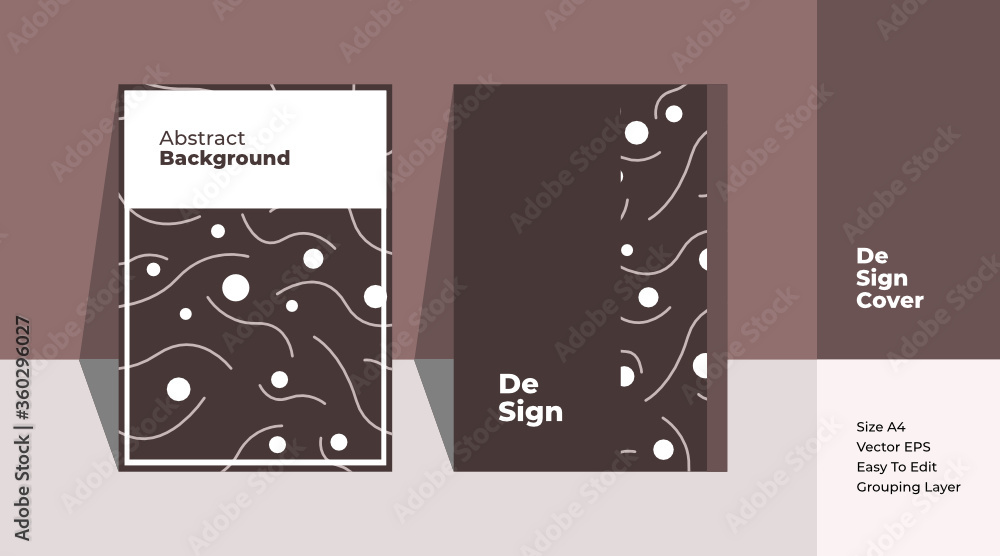 Paper A4 concept for cover templates with 100% vector, for company ...