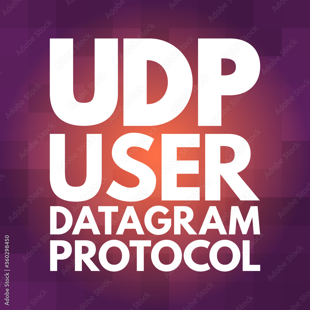 UDP - User Datagram Protocol acronym, technology concept background ...