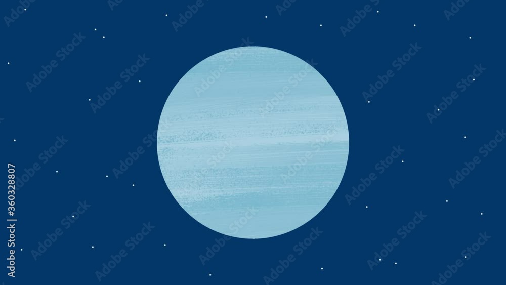 Moon phases animation with stars 4 k Loop 2d animation blue colors ...