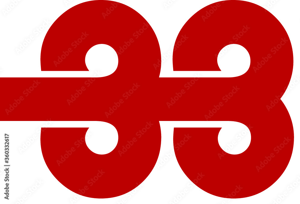 vector illustration of a red font symbol Stock Vector | Adobe Stock