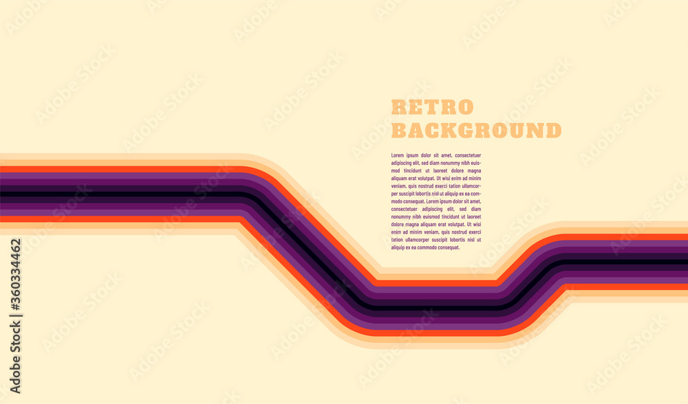 Simple retro style banner design with lines and text. Vector ...