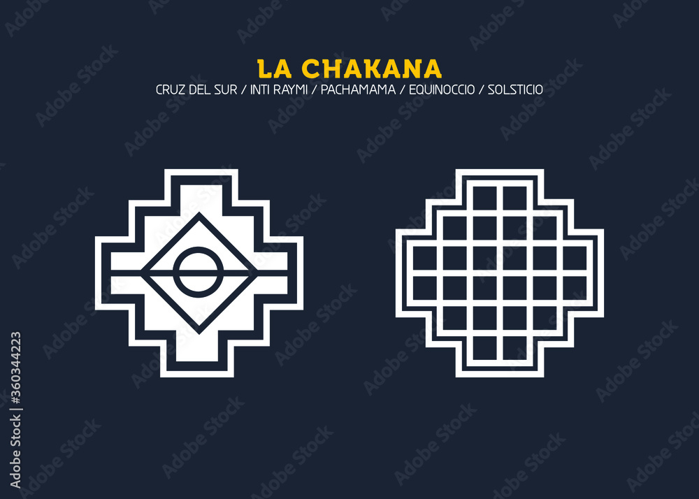 Inca Cross Chakana, Inti Raymi Ecuador, Peru emblematic symbol of an ...